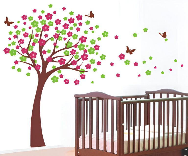 Butterfly Cherry Blossom Tree Wall Decals